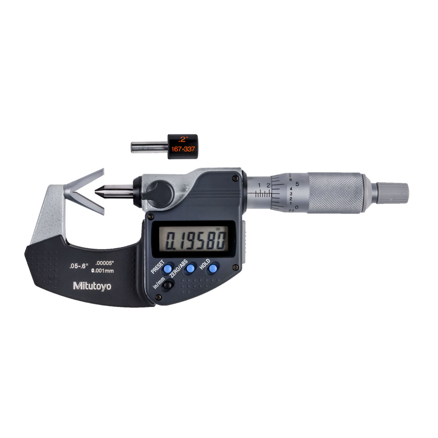 V-Anvil Micrometers - Series 314, 114 - 3 & 5 Flutes - Mitutoyo Tool Sales